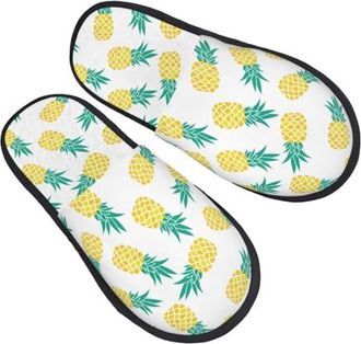 Generic Hiver Pantoufles Ananas Frais Peluche Pantoufles En Feutre Cozy Hiver Chausson Pour Int&eacute;rieur Spa Voyage L