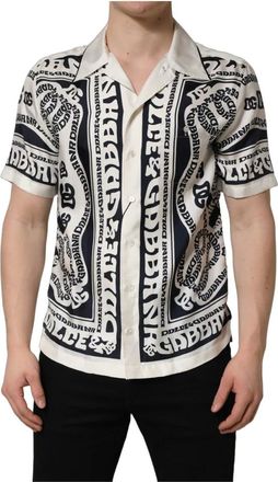 Dolce & Gabbana Homme, Chemises, Noir, Taille: M Chemise &agrave; Manches Courtes Bandana