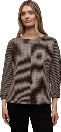 Street One Two-Tone Strukturshirt Darkest Brown 44