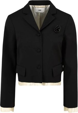 SOLOTRE Veste droite boutonn&eacute;e - Femme - Vestes - Noir - Taille: 40 FR