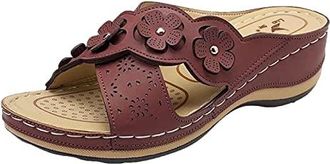 Generic Sandales orthop&eacute;diques compens&eacute;es pour femme, avec soutien de la vo&ucirc;te plantaire, sandales d&eacute;t&eacute; confortables, habill&eacute;es et d&eacute;contract&eacute;es, sandales de 