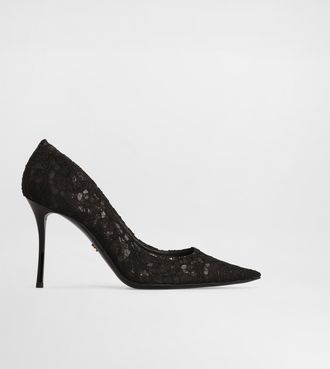 Dolce & Gabbana Lace Pumps - Frau Pumps Und Slingbacks Schwarz 39.5