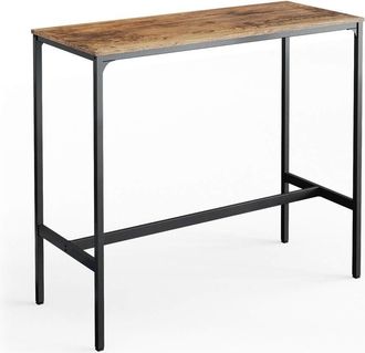 Vicco Bartisch Fyrk, Bartresen f&uuml;r Esszimmer, Eiche rustikal/Schwarz, 120 x 50 cm