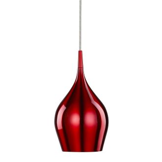 Searchlight Moderne Pendelleuchte aus Aluminium in der Farbe Rot 1x40W von Searchlight Vibrant 6461-12RE