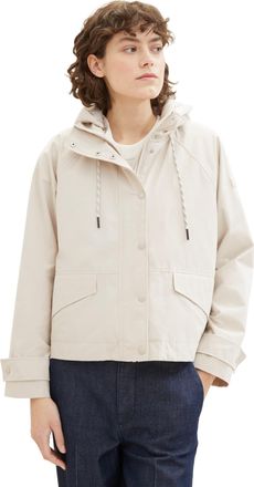 Tom Tailor Damen Jacke mit Kapuze & Westen-Einsatz, 27609 - Cold Beige, XXL