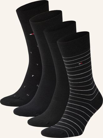 Tommy Hilfiger 4er-Pack Socken Mit Geschenkbox schwarz