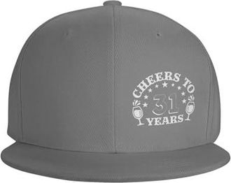 Generic Joyeux 31E Anniversaire Homme Femme Snapback Chapeau Snapback Casquette De Baseball R&eacute;glable Casquette Hip Hop pour Sport Trucker Adulte