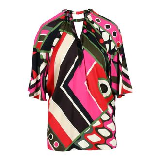 Pucci Jerseybluse mit Viskose und Elastan - - Blouses & Shirts - Damen - Mehrfarbig - M