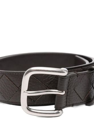 Bottega Veneta Woven Calf Leather Belt - Brown