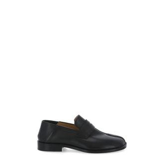 Maison Margiela Homme, Chaussures, Noir, Taille: 41 EU Chaussures plates noires avec orteil Tabi