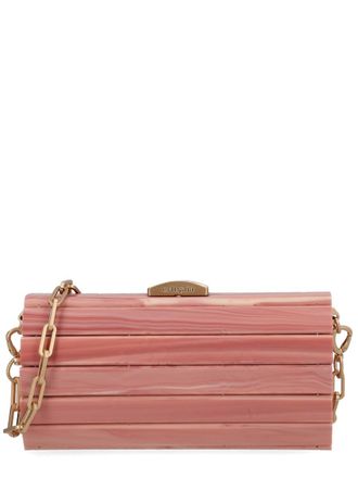 Cult Gaia Womens Mini Bag Rolie Polie Pink Acrylic Resin Clutch
