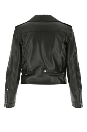 Saint Laurent Womens Black Nappa Leather Jacket 1000 Lamb Skin Giacche Pelle