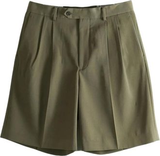Auralee Homme, Shorts, Vert, Taille: 3XL Light Wool Max Gabardine Shorts