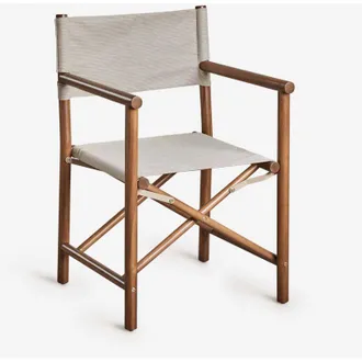 Sklum Sklum - Klappbarer Garten-Regiestuhl Olivia aus Akazienholz Beige Semoline Akazienbraun dunkel