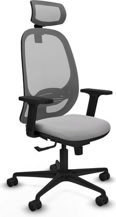 Piqueras y Crespo B&uuml;rostuhl, zylindrisch, mit 2D-Armlehnen, h&ouml;henverstellbarer Lendenwirbelst&uuml;tze und Kopfteil, h&ouml;henverstellbar und neigbar. Ausgestattet mit 3 Positio