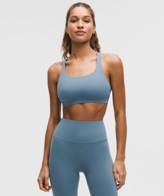 lululemon Soutien-gorge Energy Maintien moyen bonnets B &agrave; D pour Femmes - Bleu - Taille 10