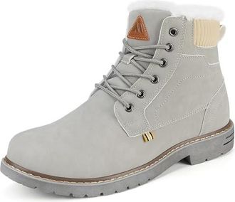 Mishansha Homme Chaussures Trekking Outdoor Boots Bottes de Neige Hiver Imperm&eacute;able Gris Clair 43 EU