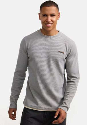 Indicode Langarmshirt Herren INSigfinn Shirt Langarm Herrenshirt Langarmshirt aus Baumwollmix
