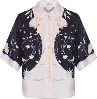 Forte_Forte Femme, Blouses et Chemises, Noir, Taille: 42 FR Chemise en soie