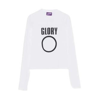 Jean Paul Gaultier T-shirt &agrave; d&eacute;coupes et slogan imprim&eacute; - Femme - Tops - Blanc - Taille: 36 FR