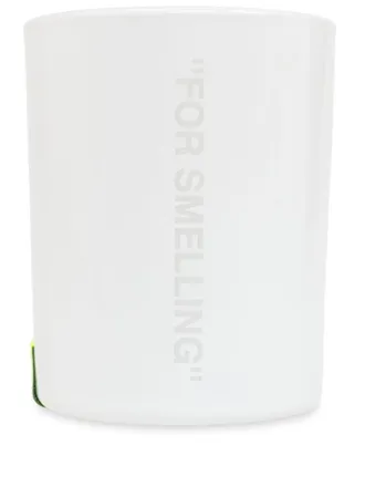 Off-white bougie parfum&eacute;e Arid Earth &agrave; logo imprim&eacute; (200 g) - Blanc