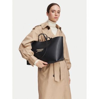 Tommy Jeans Handtasche Tommy Jeans Tjw Must Tote AW0AW19051 Schwarz