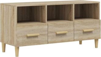 vidaXL Vidaxl - Meuble tv Ch&ecirc;ne sonoma 102x36x50 cm Bois ding&eacute;nierie