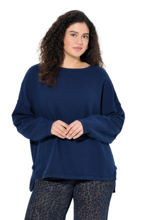 Ulla Popken Damen große Größen Übergrößen Plus Size Sweatshirt mit offenen Kanten