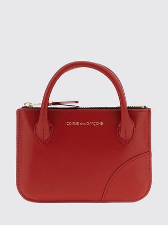 Comme Des Gar&ccedil;ons Kalbslederbrieftasche mit Rei&szlig;verschluss und foliertem Logo