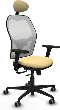 Piqueras y Crespo Ergonomischer B&uuml;rostuhl mit 3D-Armen, h&ouml;henverstellbare Lendenwirbelst&uuml;tze und festes Kopfteil, ausgestattet mit Syncro/Traslack und injiziertem Schau