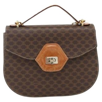 Celine Sac &agrave; main vintage macadam Pre-owned - Femme - Pre-owned - Brun - Taille: ONE Size