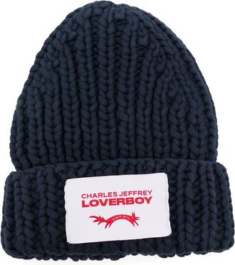Charles Jeffrey Loverboy Chubby Logo-patch Beanie Hat