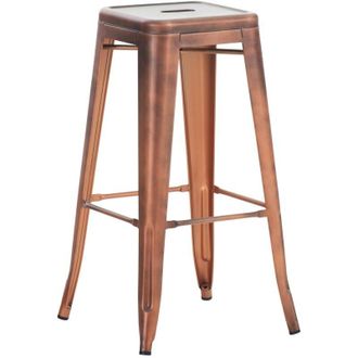 Clp Tabouret en m&eacute;tal peint en poudre avec pas pratiques diff&eacute;rentes couleurs colore : Cuivre antique