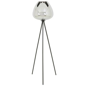 Light & Living Stehleuchte Mayson - Grau - Ø42x146 cm - Rund - Glas - Stehlampe Wohnzimmer & Schlafzimmer - Stehlampe modern