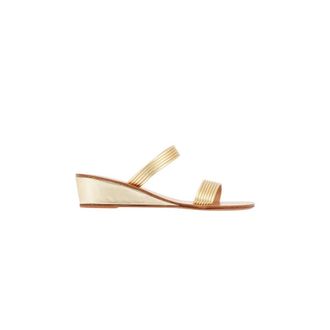 Ancient Greek Sandals Goldene Sandale mit niedrigem Keilabsatz Melia - - Shoes - Damen - Gelb - 41 EU