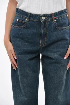 Alexander McQueen High-Waist Wide-Leg Jeans Alexander McQueen
