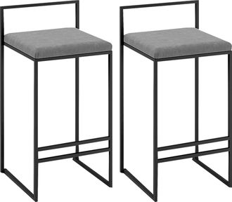 Generic Barhocker, Tresenhocker, Samt-Barst&uuml;hle mit Metallr&uuml;ckenlehne und Fu&szlig;st&uuml;tze, K&uuml;cheninsel-Tresenhocker