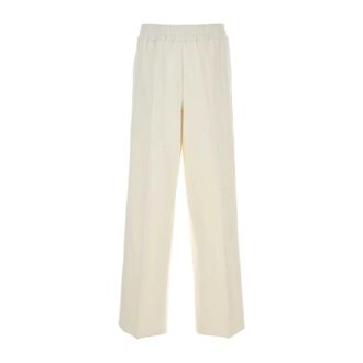 Jil Sander Homme, Pantalons, Blanc, Taille: XL Wide Pantalons