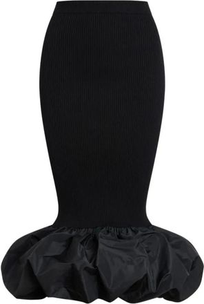 Patou Femme, Jupes, Noir, Taille: 38 FR Mix Faille Long Knitted Skirt
