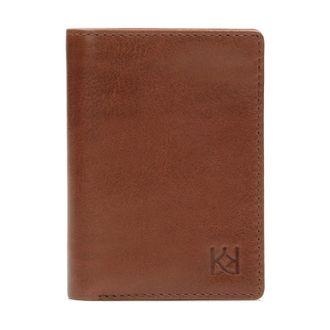 Kazar Braune Leder-Doppelklappbrieftasche - - Accessories - Herren - Braun - ONE SIZE