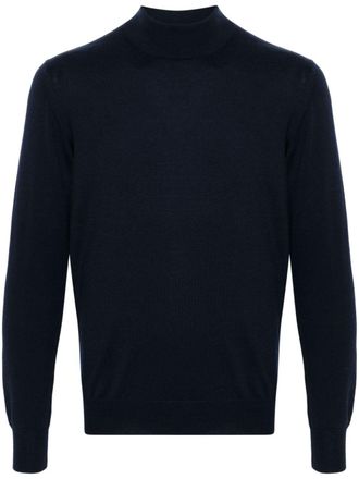 La Fileria pull en laine vierge - Bleu