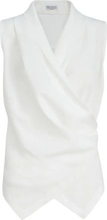 Brunello Cucinelli V-neck vest - Wei&szlig;