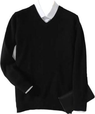 Generic Pull classique en cachemire &agrave; col en V pour homme - Pull fin et solide en tricot &agrave; manches longues, Nouveau5, M