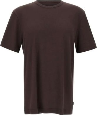 HUGO BOSS Homme, Tops, Brun, Taille: L T-shirt en coton et lin