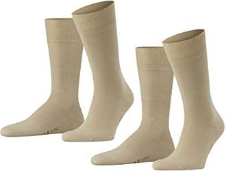 Falke Swing Multipack M So coton unies lot de 2 paires, Chaussettes Homme, Beige Sand 4320, 39-42