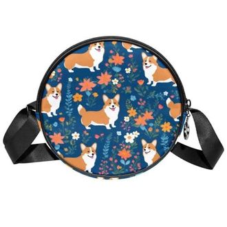 Generic Sac &agrave; bandouli&egrave;re rond pour femme, petit sac &agrave; bandouli&egrave;re avec fermeture &eacute;clair et bretelles r&eacute;glables style d&eacute;contract&eacute; pour femmes et filles