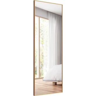 Costway Costway - 56 x 150cm hd Ganzk&ouml;rperspiegel zum Aufh&auml;ngen oder Anlehnen, Wandspiegel Standpiegel Ankleidespiegel Spiegel f&uuml;r Schlafzimmer, Wohnzimmer