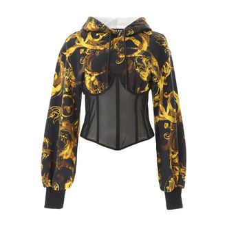 Versace Jeans Couture Watercolour Couture Hoodie Korsett - - Sweatshirts & Hoodies - Damen - Mehrfarbig - S