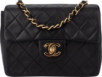 Chanel Crossbody Bags - Chanel Quilted Lambskin 24K Gold Mini Square Singl - Gr. unisize - in Bunt - f&uuml;r Damen