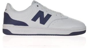 New Balance Herren BB80 Sneaker, Weiss-BLAU, 37.5 EU